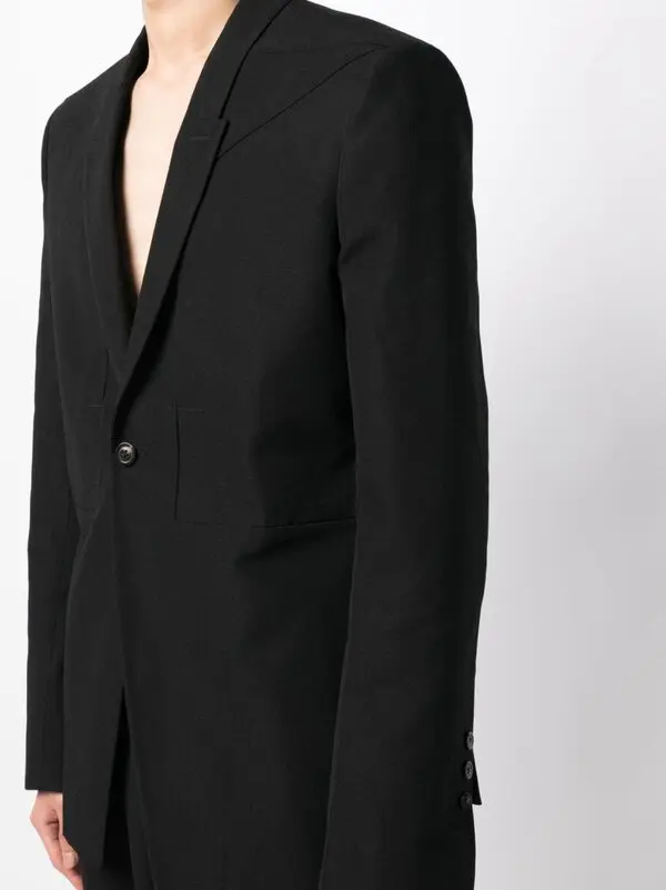 Rick Owens Seam-detail Single-breasted Blazer