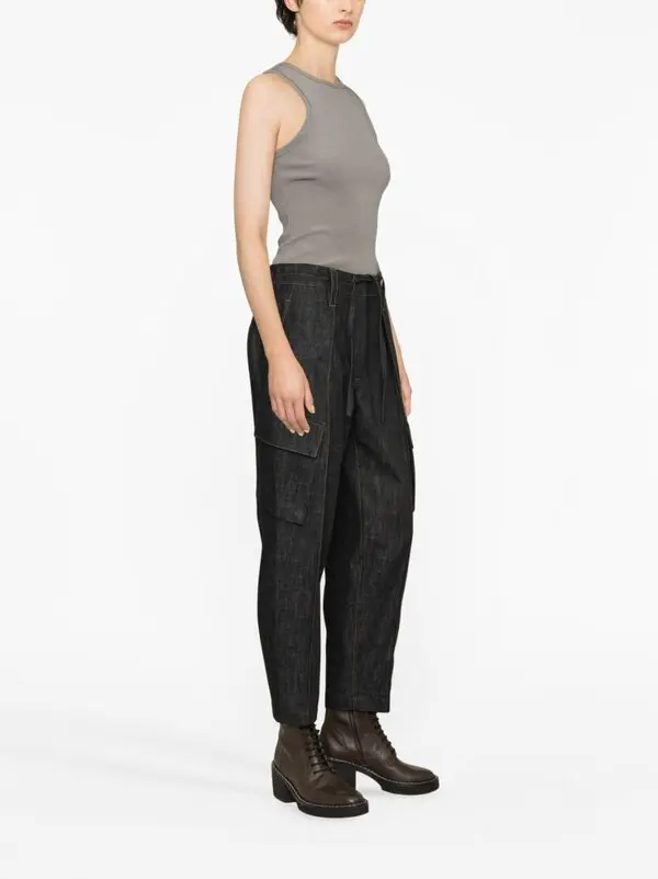 Brunello Cucinelli Denim Cargo Trousers - Black