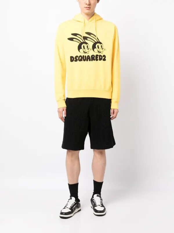 Dsquared2 Logo-print Waffle-knit Shorts