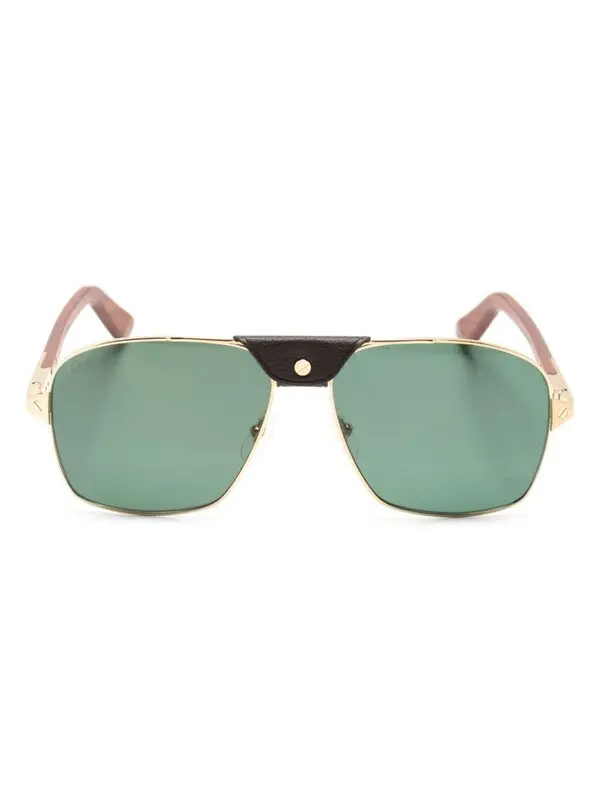 CARTIER Pilot-frame Sunglasses - Gold