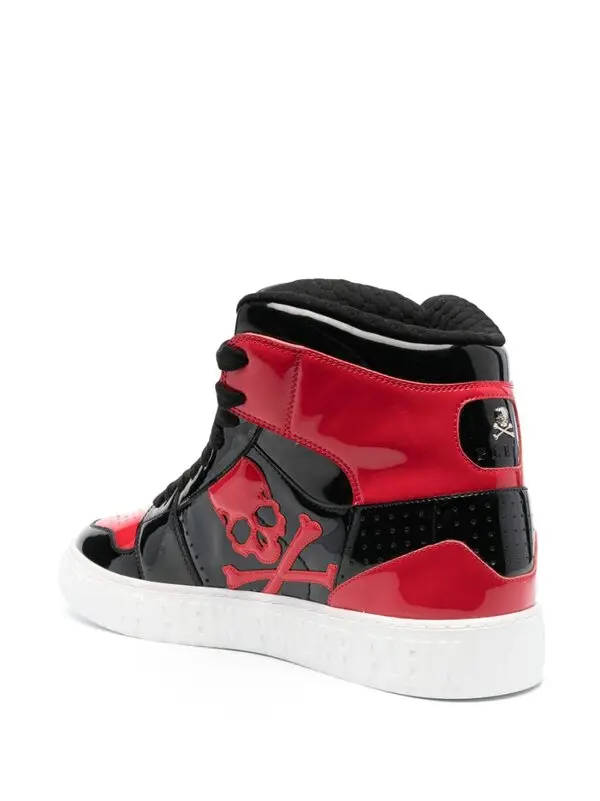 Philipp Plein Skull Bones High-Top Sneakers In Black 60% Off