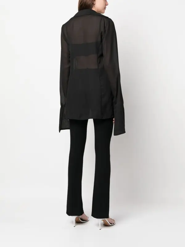 MONOT Georgette Semi-sheer Shirt