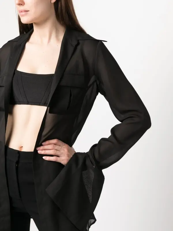 MONOT Georgette Semi-sheer Shirt