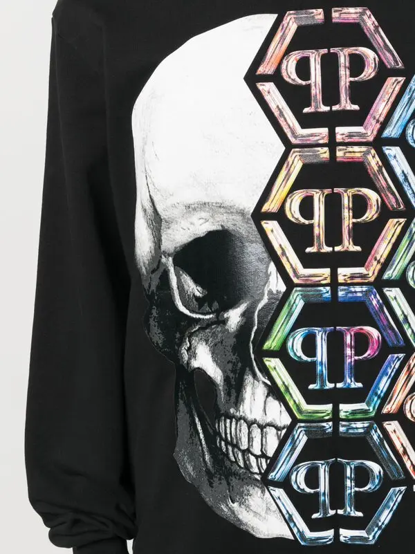 Philipp Plein Skull-print Cotton Sweatshirt