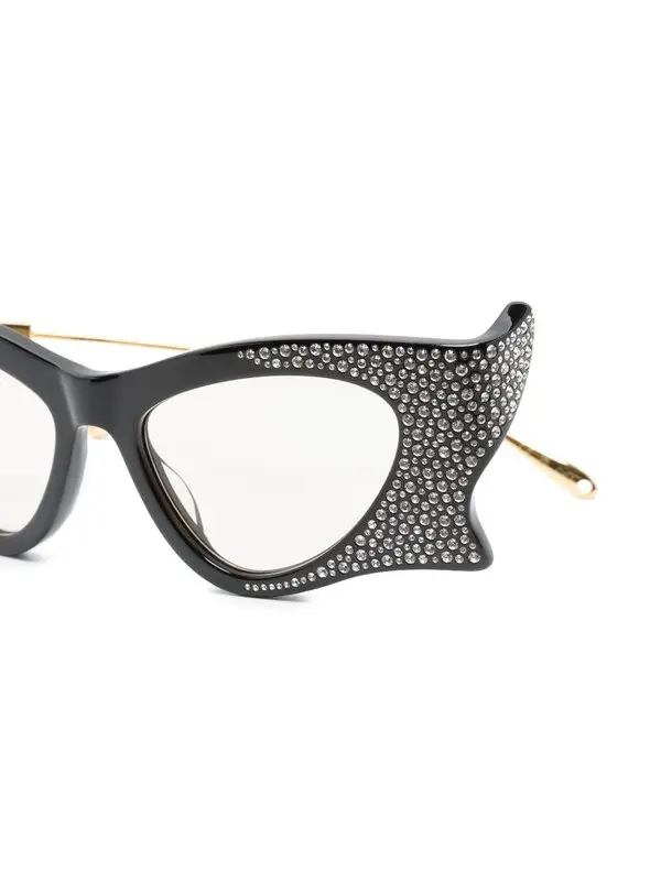 Gucci Crystal-embellished Irregular-shape Sunglasses