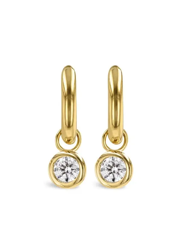 PRAGNELL 18kt Yellow Diamond Sundance Hoop Earrings - Gold