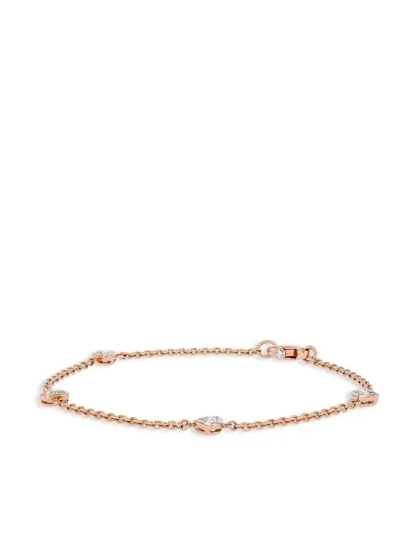 PRAGNELL 18kt Rose Gold Sundance Diamond Bracelet - Pink