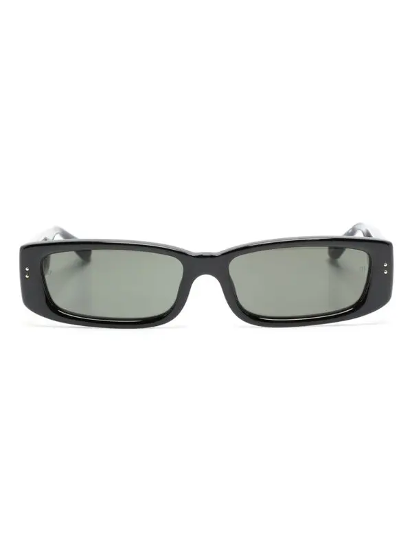 Linda Farrow Talita Rectangle Sunglasses - Black