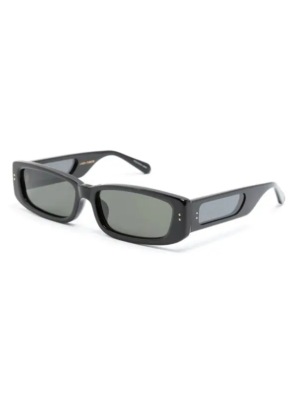Linda Farrow Talita Rectangle Sunglasses - Black