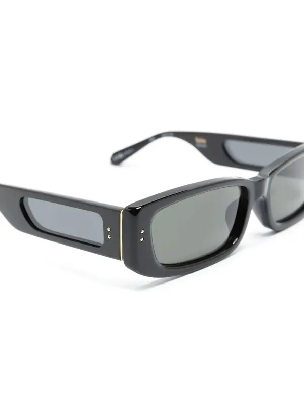 Linda Farrow Talita Rectangle Sunglasses - Black