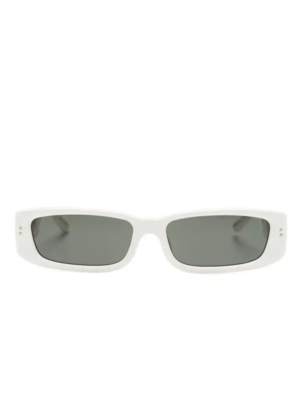 Linda Farrow Rectangle-frame Sunglasses - White