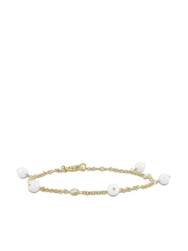 PRAGNELL 18kt Yellow Pearl And Diamond Bracelet - Gold