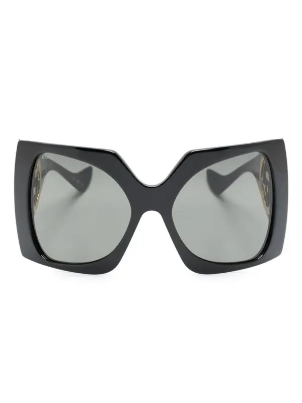 Gucci Interlocking G Square-frame Sunglasses - Black