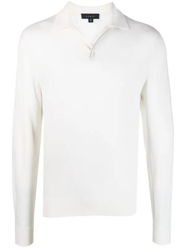 Sease Lasca Merino Polo Shirt - White