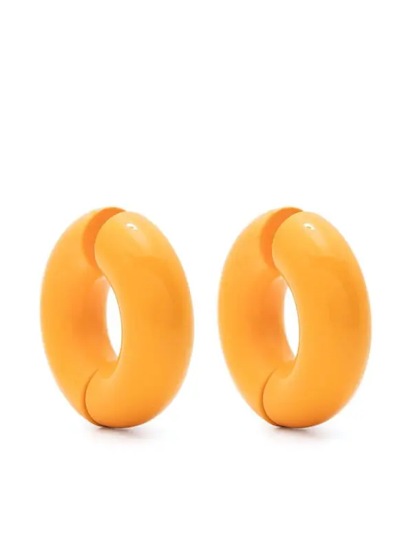 UNCOMMON MATTERS Large Strato Hoop Earrings - Yellow