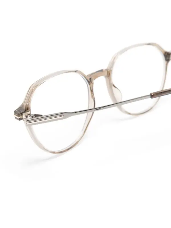TOM FORD T-logo Round-frame Glasses - Brown