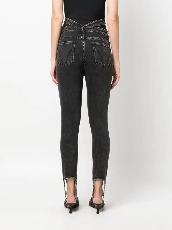 ANDREĀDAMO Cut-out Skinny Jeans