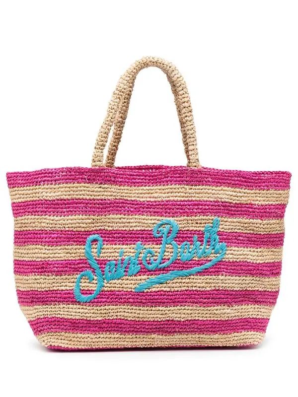 MC2 SAINT BARTH Woven Raffia Tote Bag