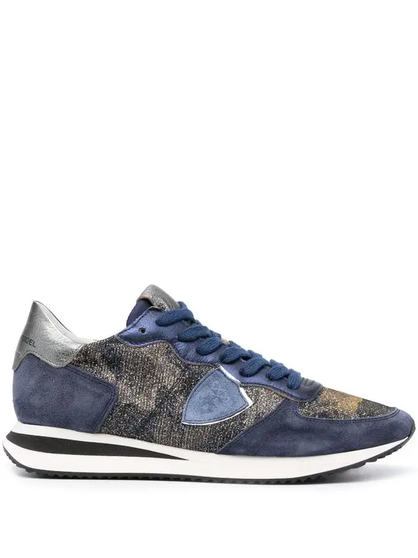 Philippe Model Leather Panelled Low-top Sneakers - Blue