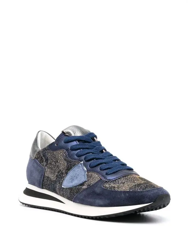 Philippe Model Leather Panelled Low-top Sneakers - Blue