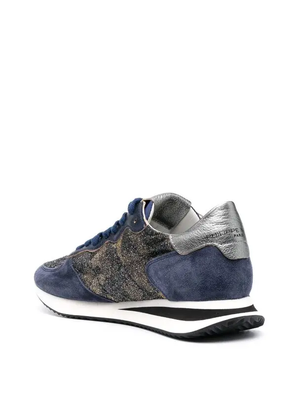 Philippe Model Leather Panelled Low-top Sneakers - Blue