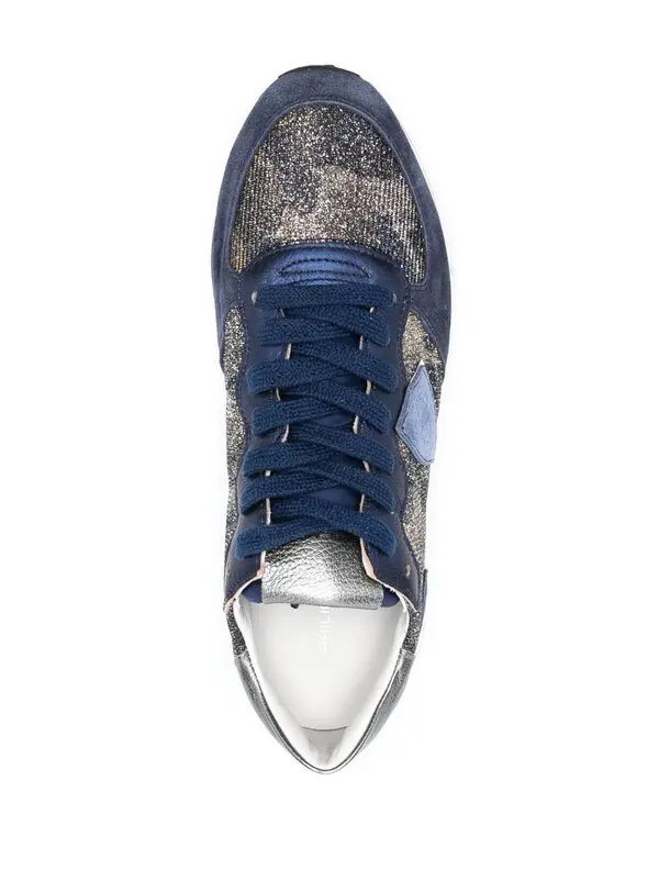 Philippe Model Leather Panelled Low-top Sneakers - Blue