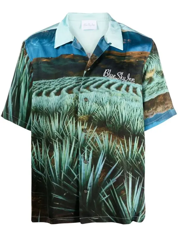 BLUE SKY INN Agave Graphic-print Shirt - Blue