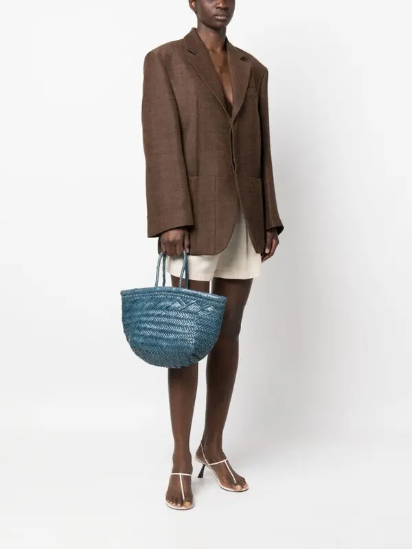 Dragon Diffusion Woven Leather Tote Bag