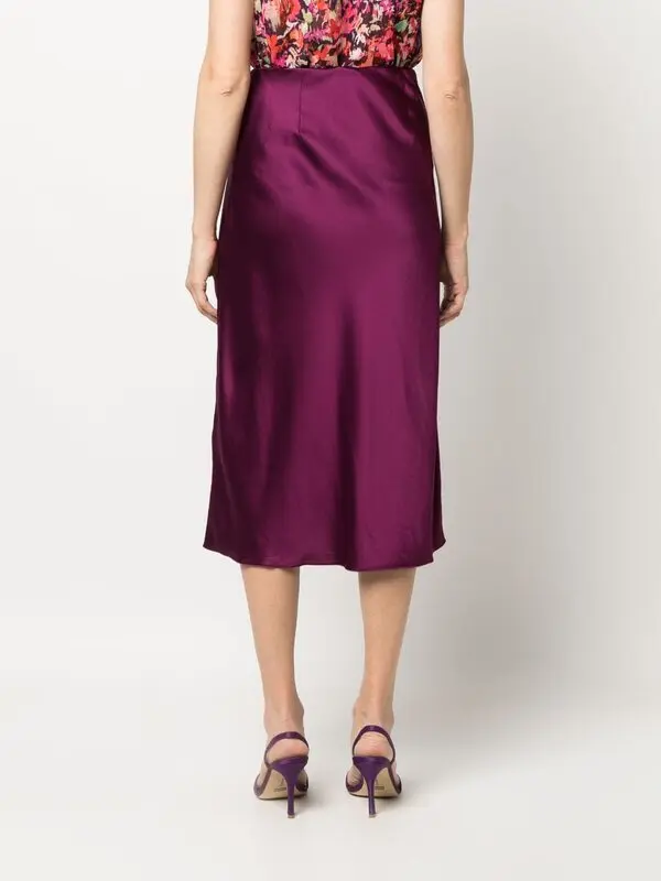 Patrizia Pepe High-waisted Satin Midi Skirt