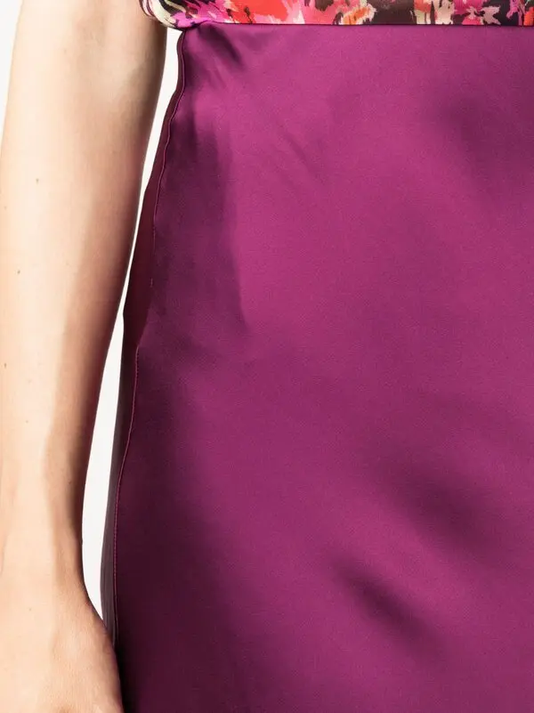 Patrizia Pepe High-waisted Satin Midi Skirt