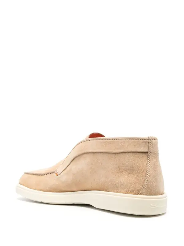 Santoni Almond-toe Suede Boots