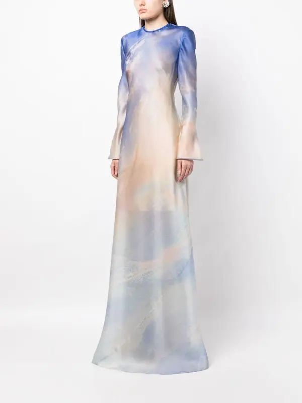 Zimmermann Tama Printed Silk Maxi Slip Dress