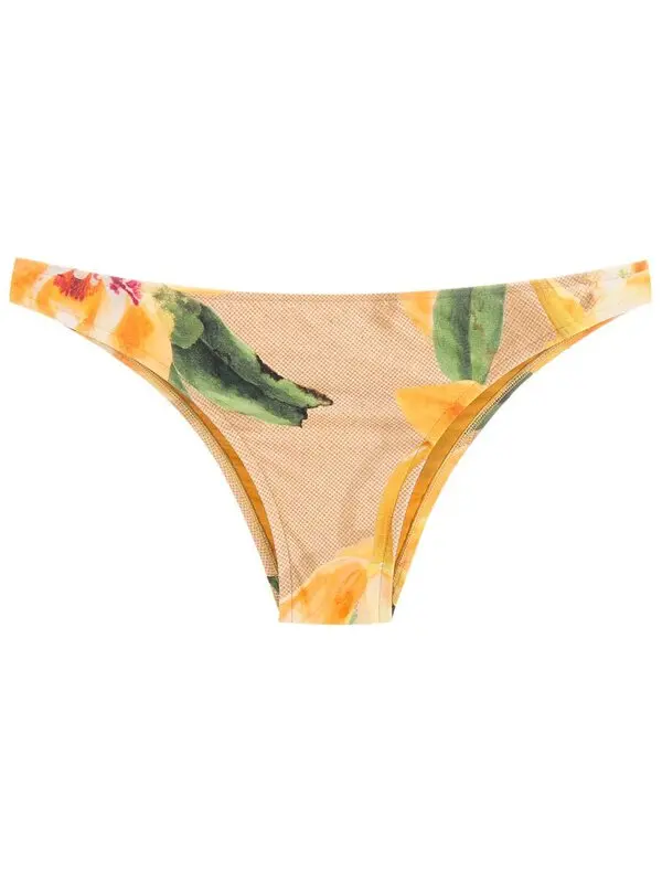 LENNY NIEMEYER Vic Floral-print Bikini Bottoms - Yellow