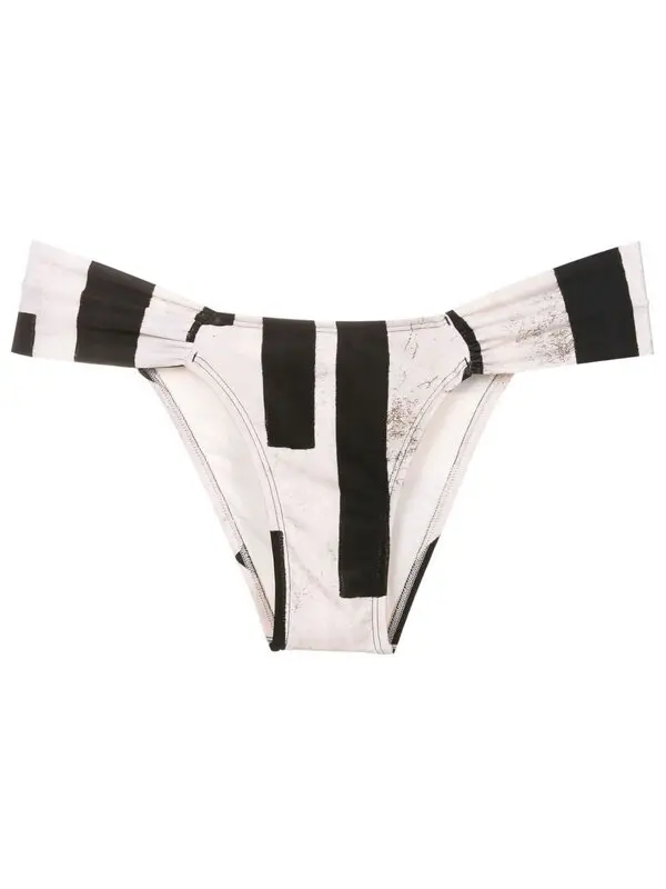 LENNY NIEMEYER Graphic Print Bikini Bottom - Black