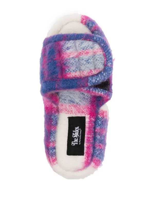 Natasha Zinko Checked Wool Slides