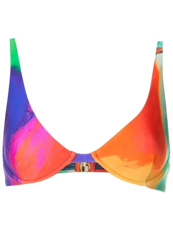 LENNY NIEMEYER Itaqui-print Bikini Top - Multicolour