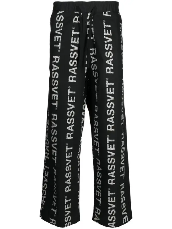 RASSVET Logo Print Wide-leg Trousers