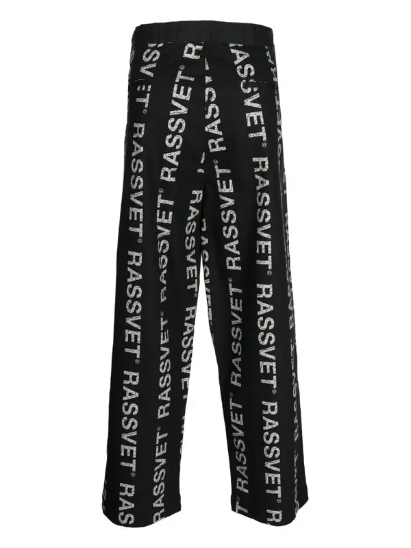 RASSVET Logo Print Wide-leg Trousers