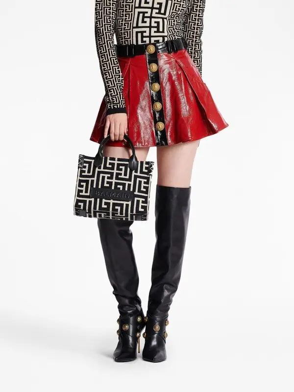 Balmain B-army Monogram Small Tote Bag