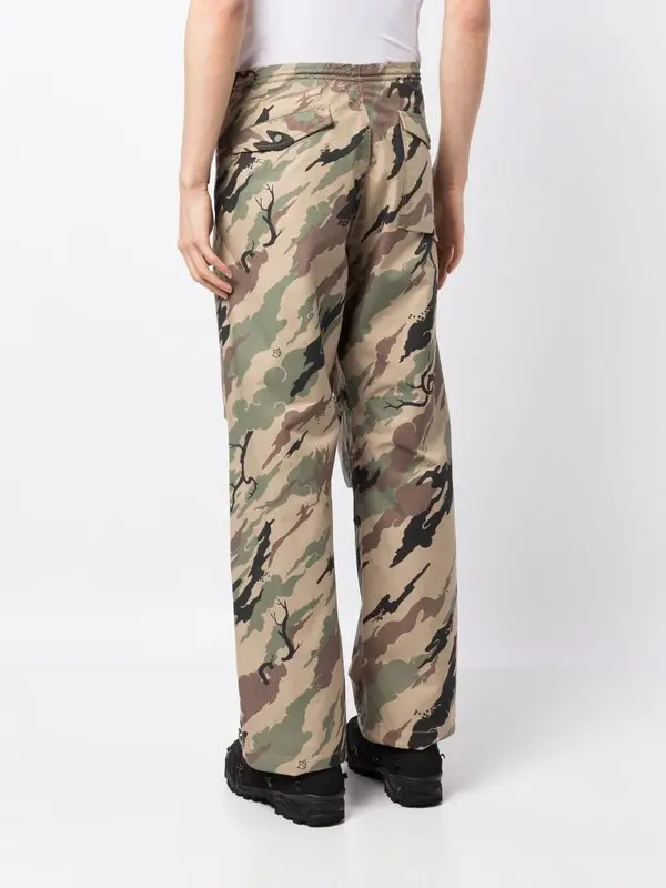 MAHARISHI Bonsai Forest-print Trousers - Brown