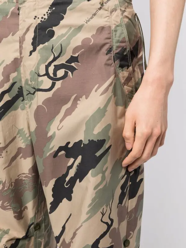 MAHARISHI Bonsai Forest-print Trousers - Brown