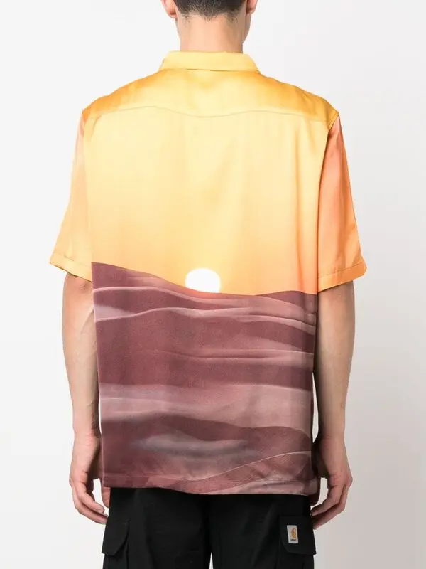 BLUE SKY INN Landscape-print Short-sleeve Shirt