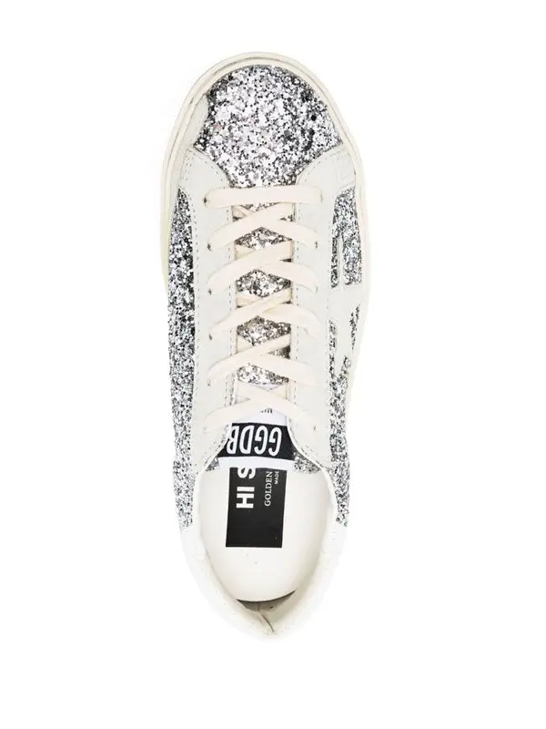 GOLDEN GOOSE Hi-star Glitter Sneakers
