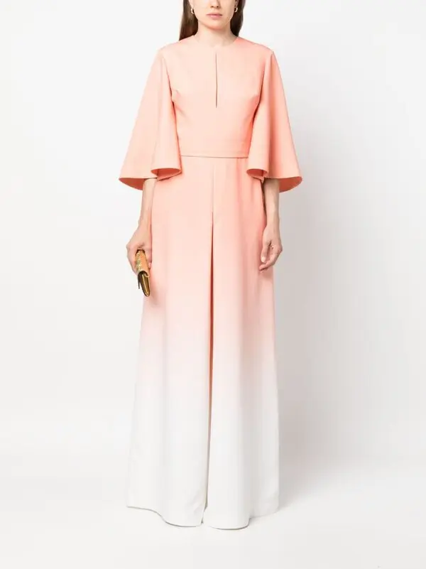 Elie Saab Gradient-effect Silk Jumpsuit