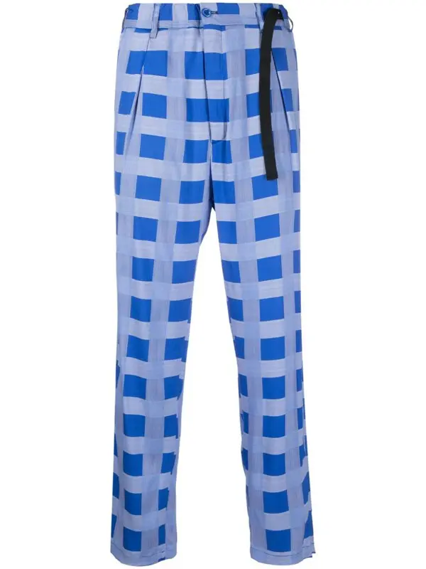4SDESIGNS Check-print Trousers