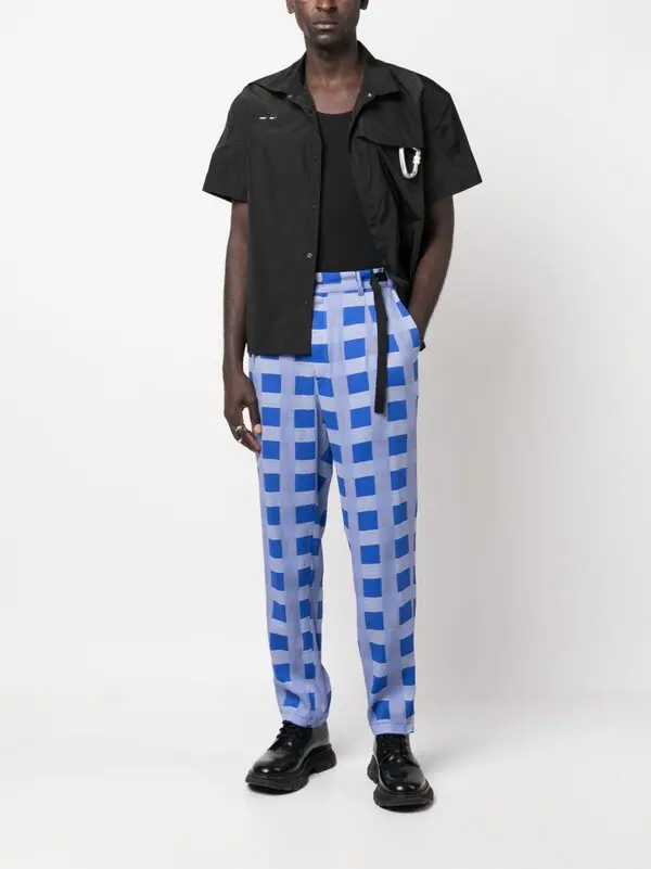 4SDESIGNS Check-print Trousers