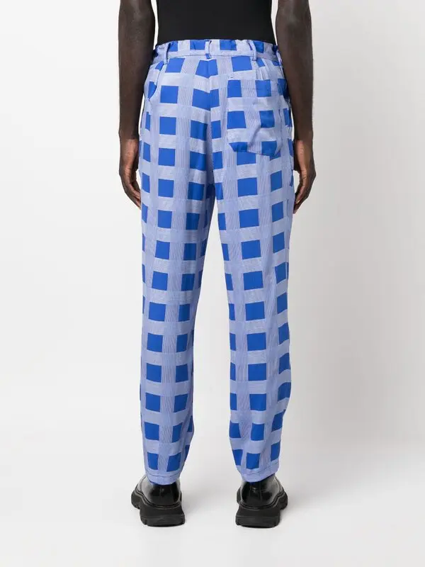 4SDESIGNS Check-print Trousers