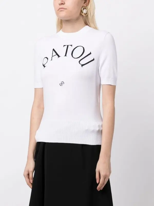 PATOU Logo Jacquard Knit Top