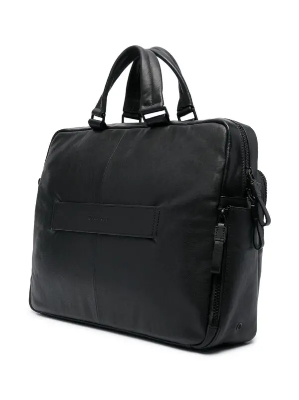 PIQUADRO Logo-plaque Leather Bag