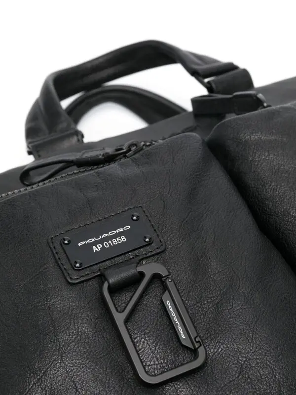 PIQUADRO Logo-plaque Leather Bag
